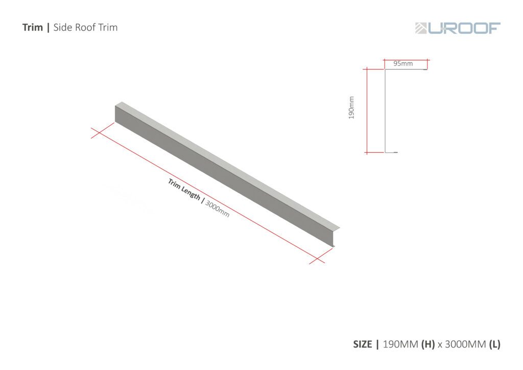Plastisol Side Roof Trim - U-Roof